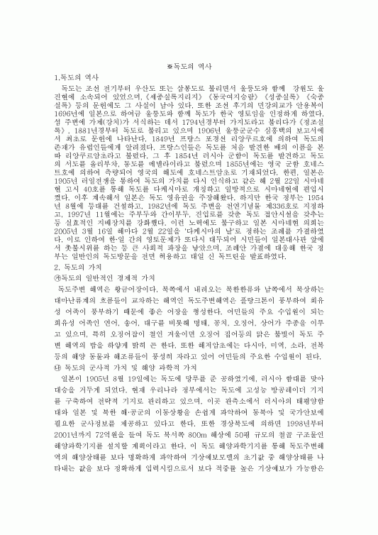 독도의어제와오늘