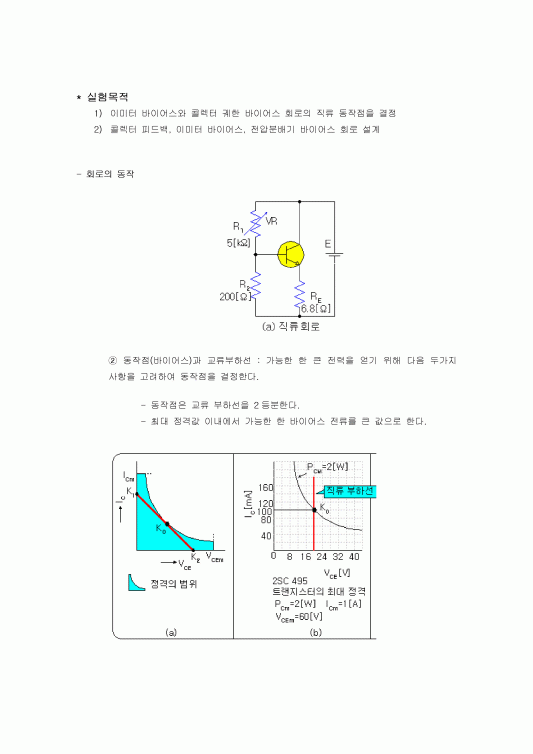 이미터 바이어스, 콜렉터 바이어스, 전압분배기 회로