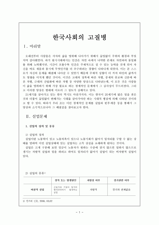 한국사회의 고질병