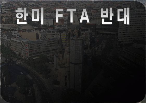 한미 FTA의 부정적인 입장