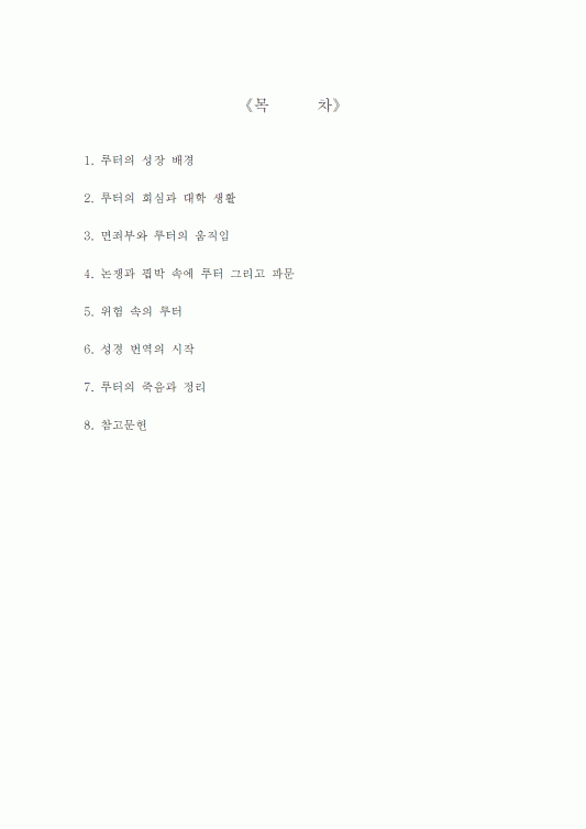불꽃같은 종교개혁가 루터