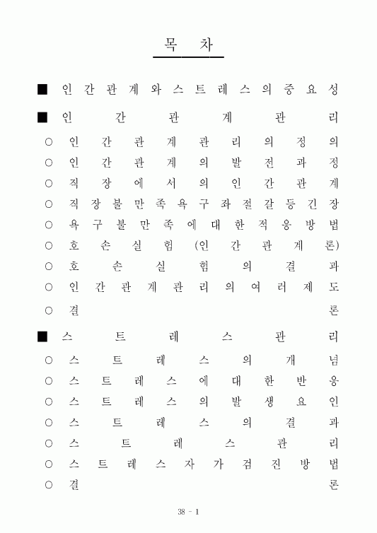 인간관계 관리와 스트레스 관리
