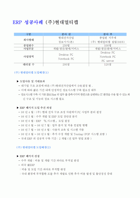 ERP성공,실패사례