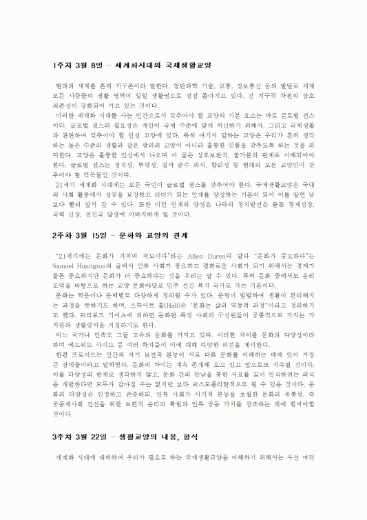 글로벌비지니스에티켓 수업내용 요약