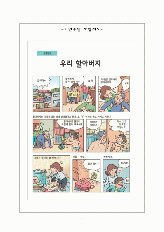 노인수발 보험제도의 현황과 문제점 및 과제