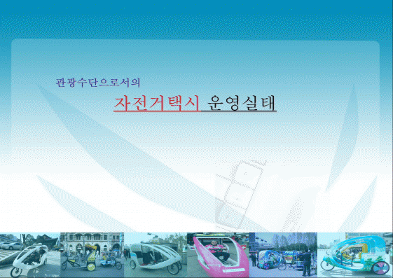 관광교통수단으로서의자전거택시