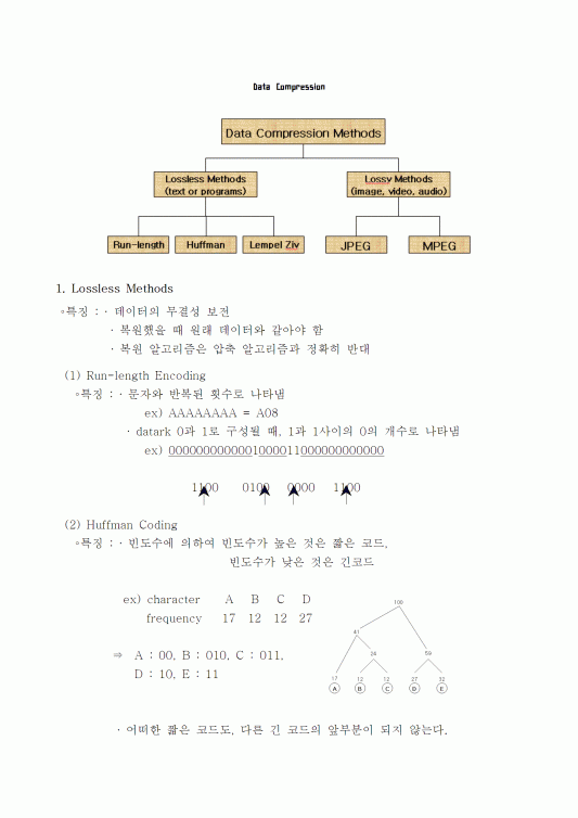 데이터 압축 레포트 자료