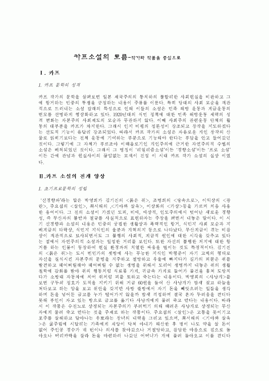 [현대소설] 카프소설
