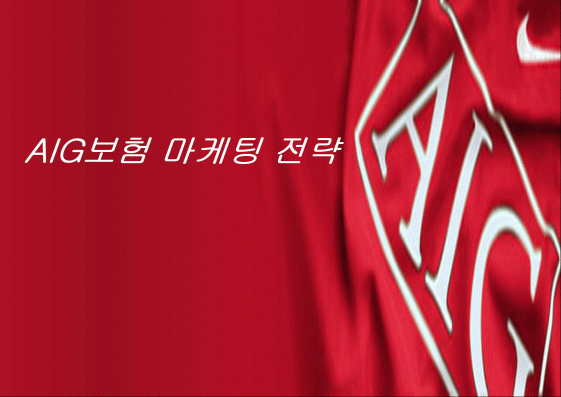 AIG마케팅 전략
