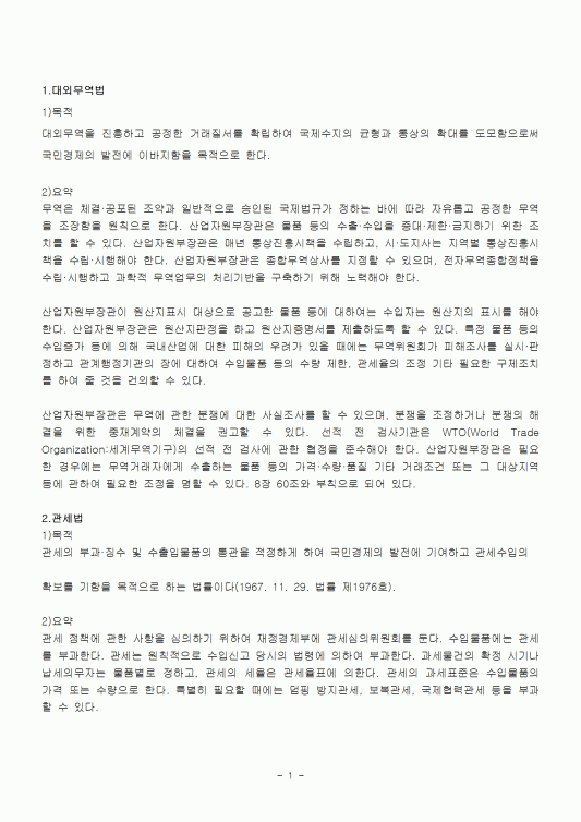 국제통상관련 3대 기본법