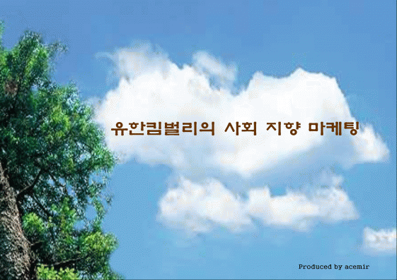 유한킴벌리 마케팅 전략