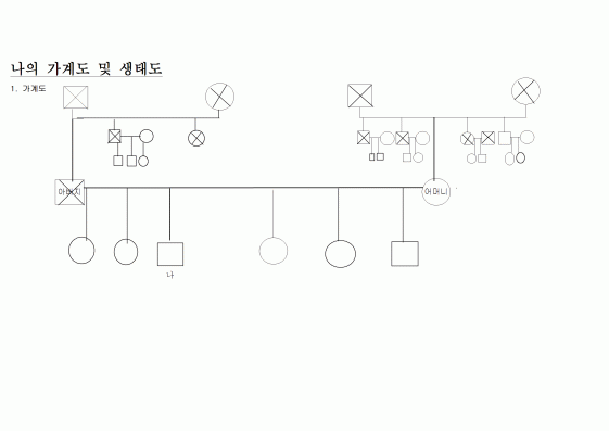나의 가계도 및 생태도