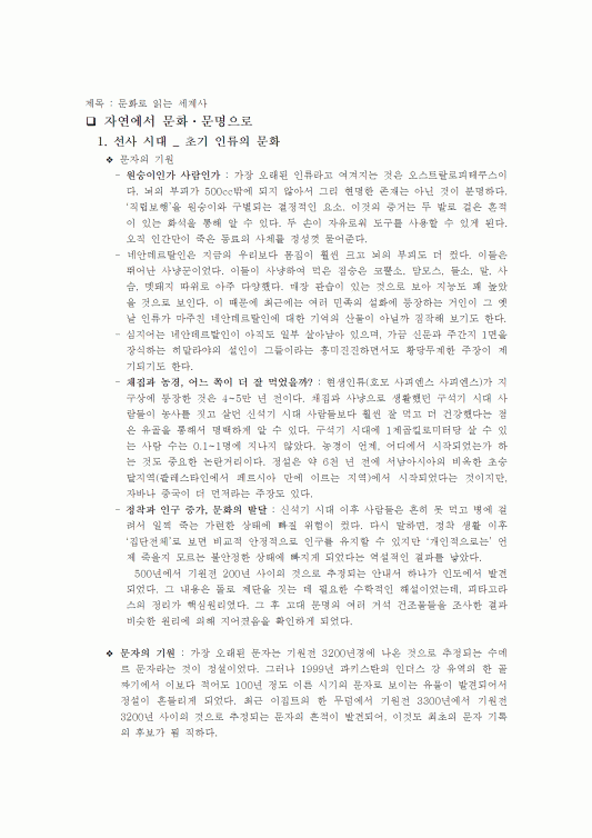 [책요약] 문화로 읽는 세계사