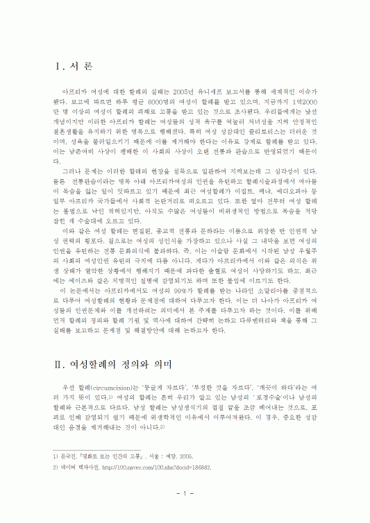 여성할례논문