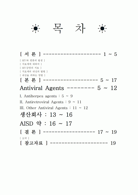 항바이러스제의 종류와 생산회사