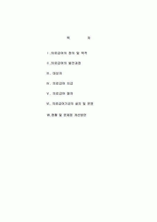 의료급여 레포트 자료