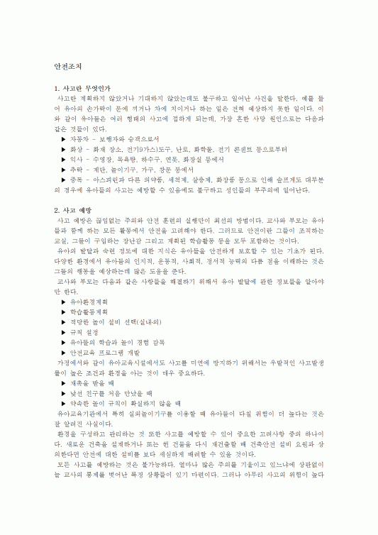 안전조치 레포트 자료