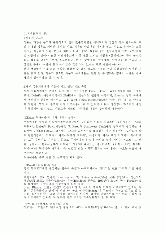 국제유가의 영향과 그 파급효과