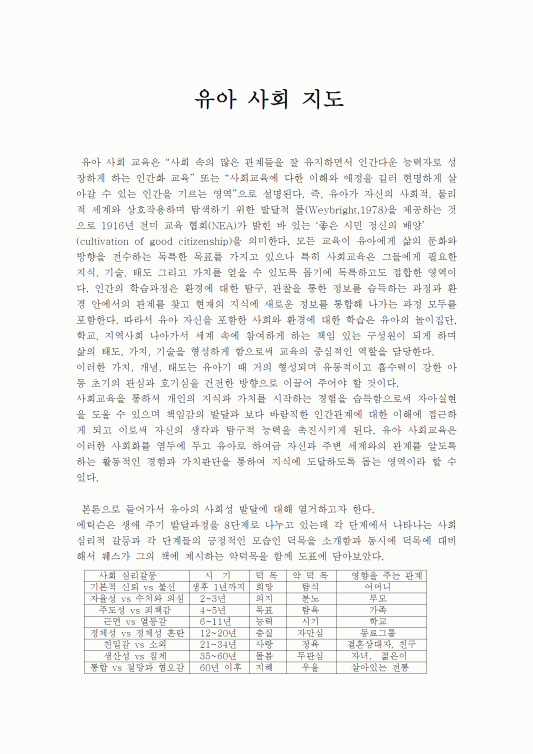 유아 사회교육지도
