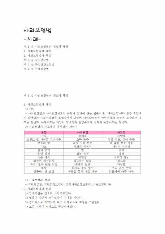 사회보험법 [분석/조사]