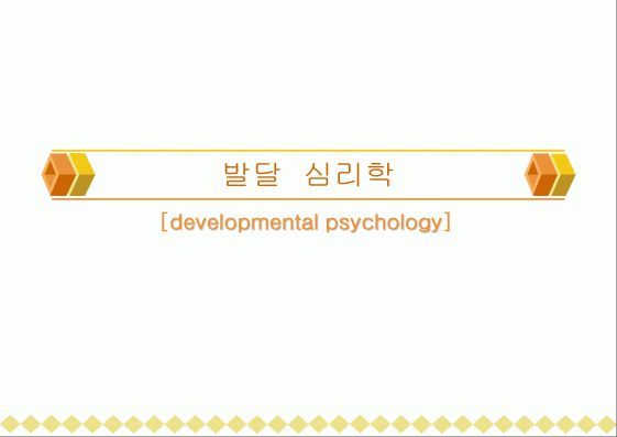 발달 심리학 레포트 자료