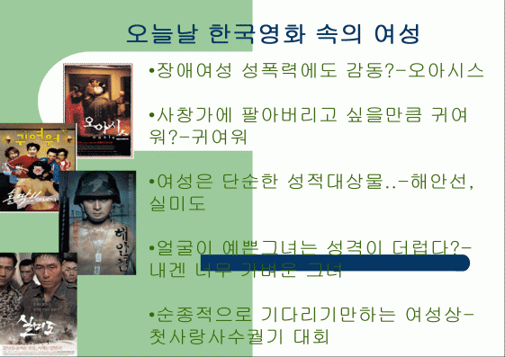 오늘날 한국영화 속의 여성