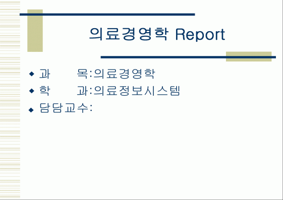 의료마케팅 레포트 자료
