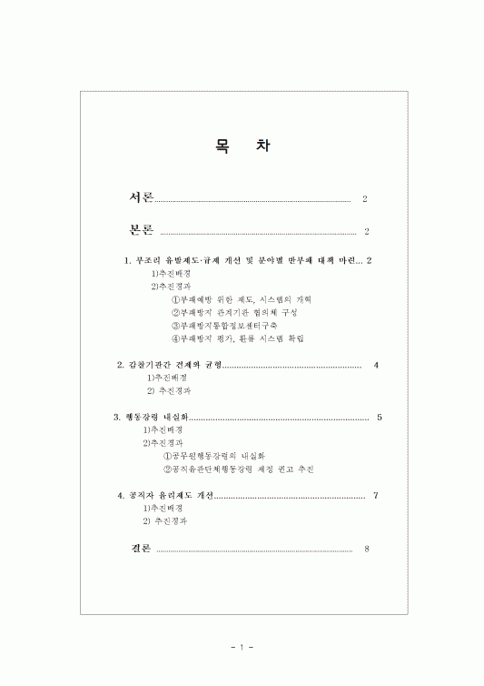 참여정부의 반부패대책