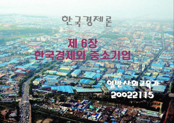 중소기업과 벤처기업의 현황과 당면과제(ppt)