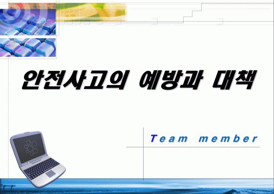 안전사고의 예방과 대책