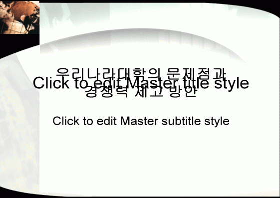 우리나라대학의 문제점과 경쟁력제고 방안