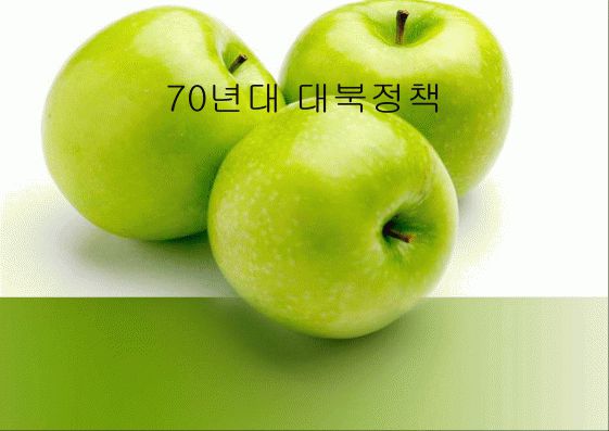 [사회과학] 70년대 대북정책