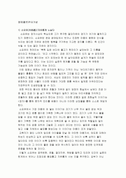 장자의 주요사상