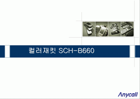 애니콜 단말기를 통한 분석