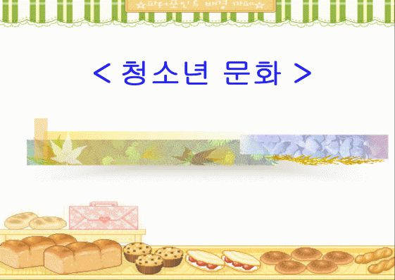 청소년문화의 의미와 성격