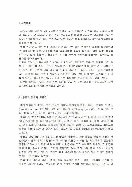 프랑스 명품과 쇼핑