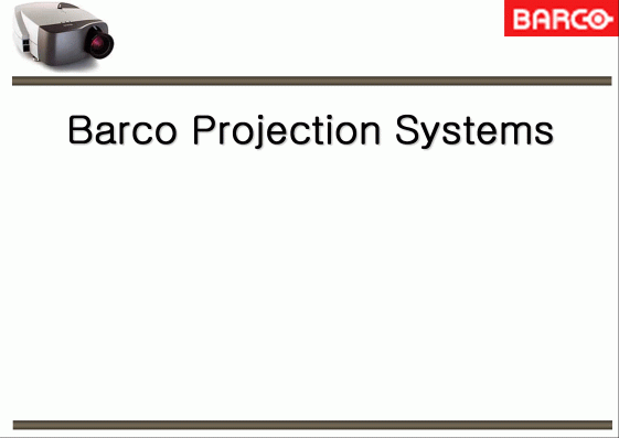 Barco Projection Systems
