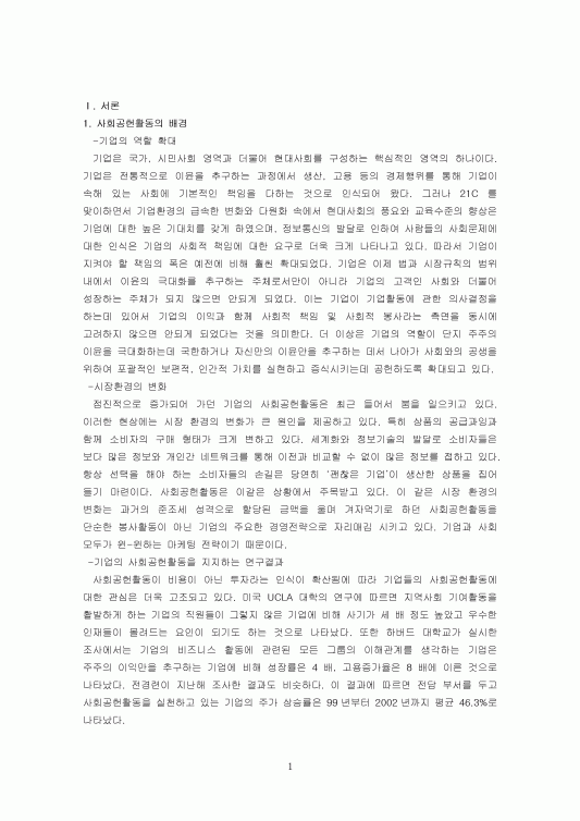 기업사회공헌활동