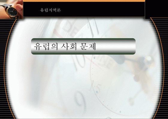 유럽의 사회문제