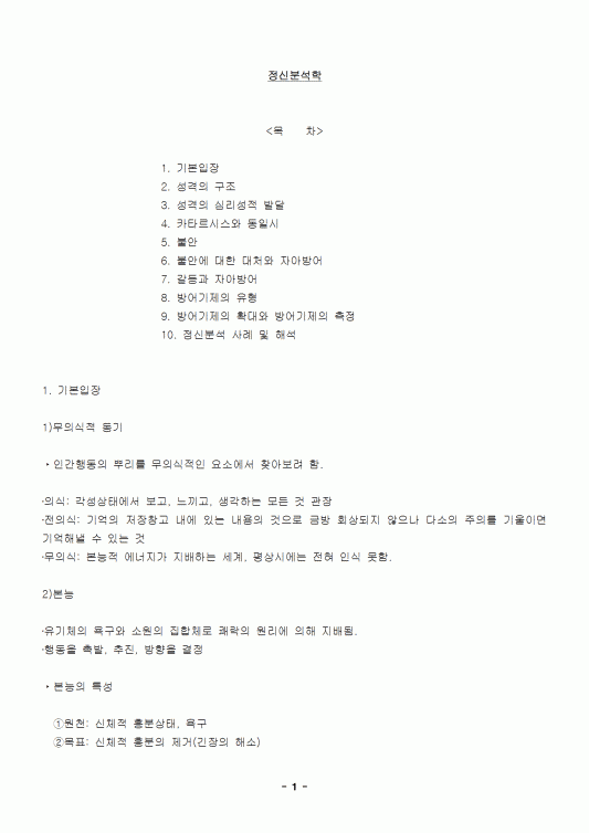 [의약학] 정신분석학