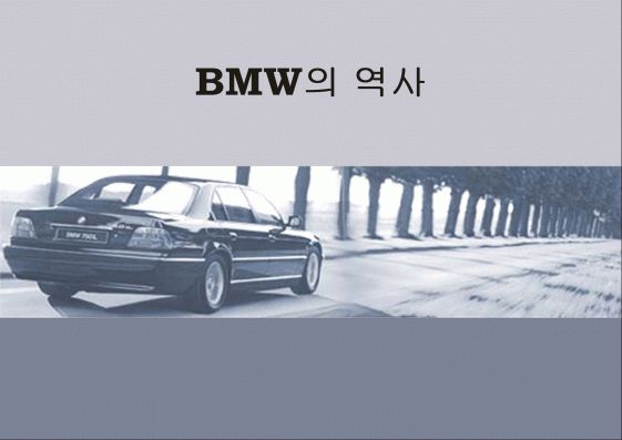 BMW에대하여 레포트 자료