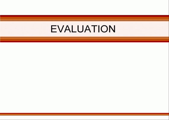 EVALUATION 레포트 자료