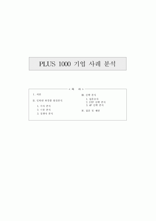 PLUS 1000 기업 사례 분석