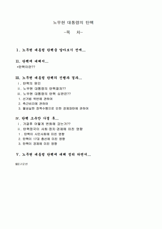 노무현 대통령의 탄핵