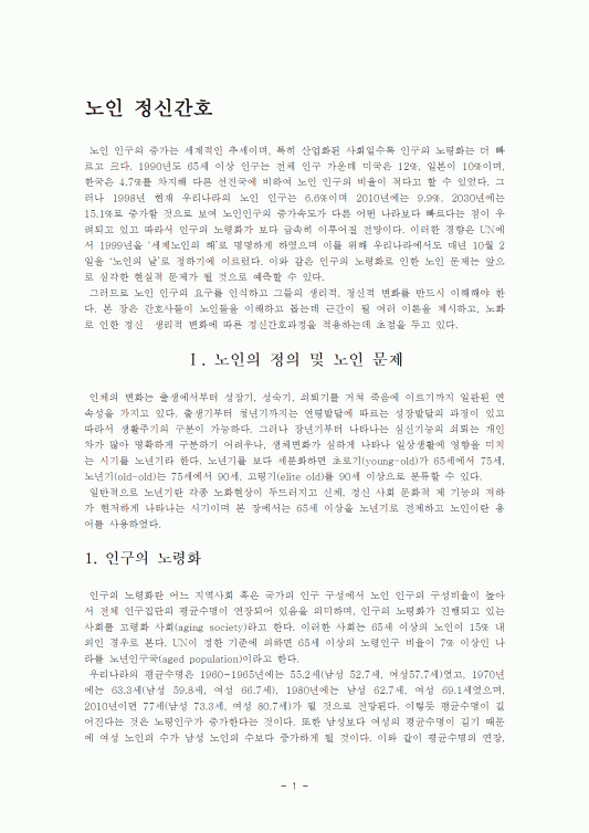 노인 정신간호