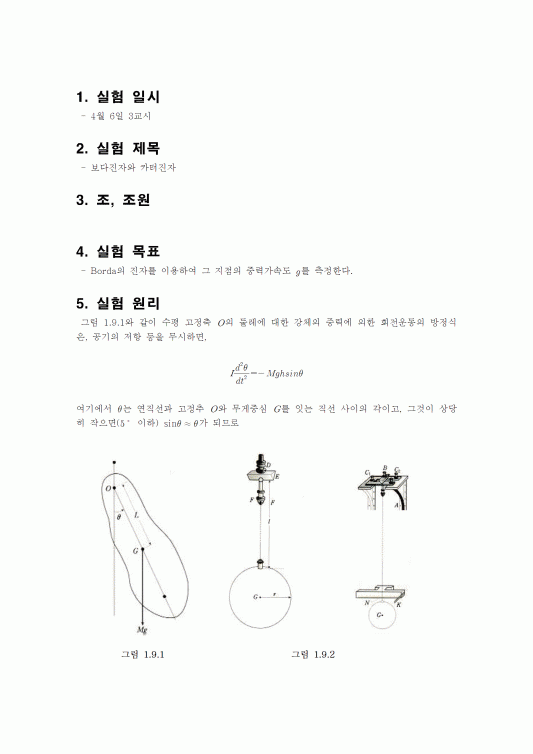 보다진자와 카터진자