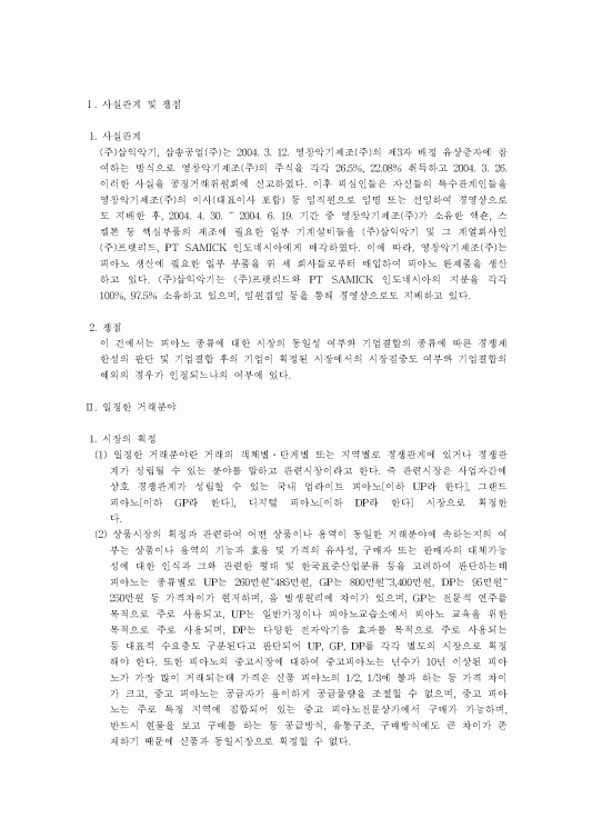기업결합 경쟁제한(이론과 사례)