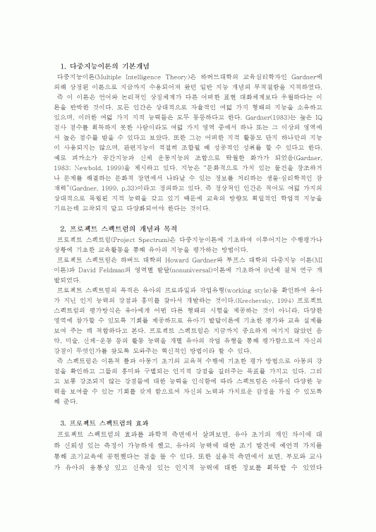 다중지능이론 기본개념