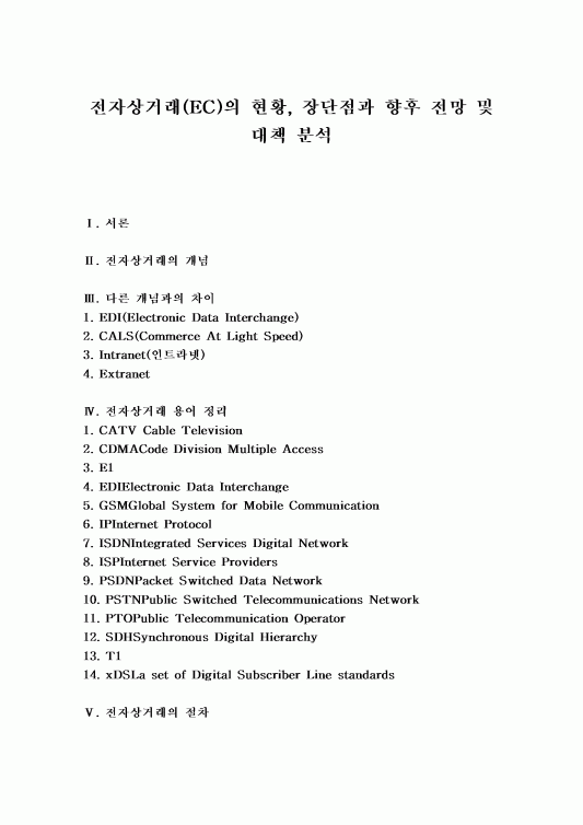 [전자상거래][EC][인터넷쇼핑]전자상거래(EC, 인터넷쇼핑)의 현황, 전자상거래(EC, 인터넷쇼핑)의 장단점과 향후 전자상거래(EC, 인터넷쇼핑)의 전망 및 전자상거래(EC, 인터넷쇼핑)의 대책 분석