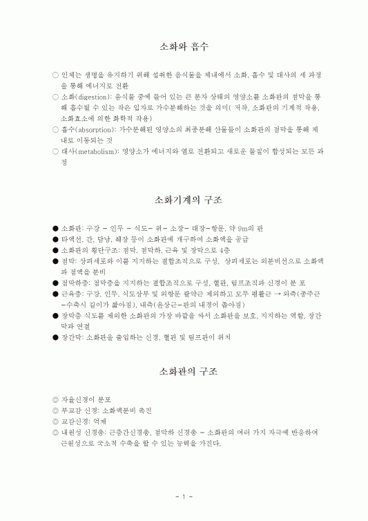 소화와 흡수 [논문]